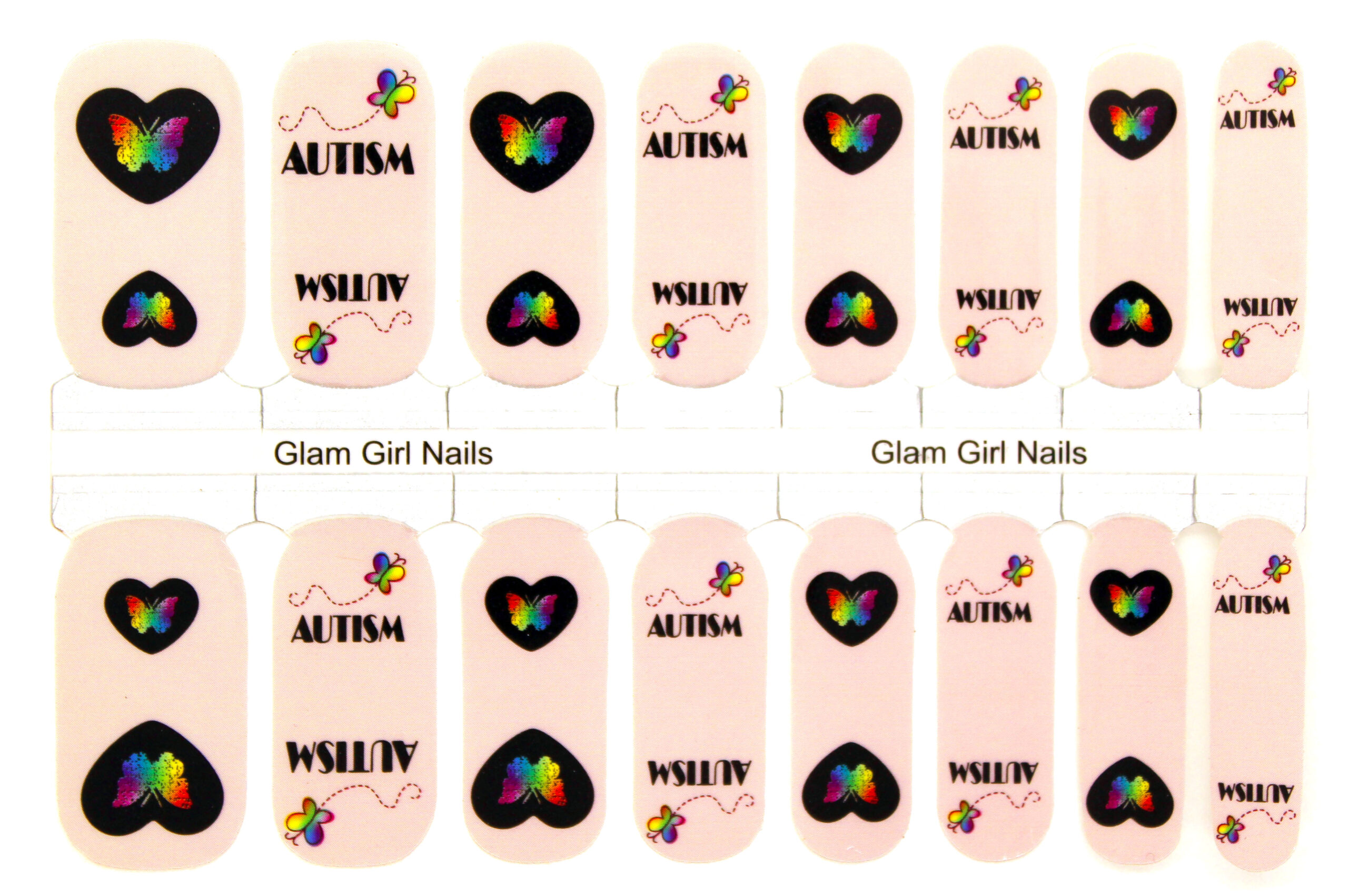 Autism Awareness Nail Wraps - Glam Girl Nails