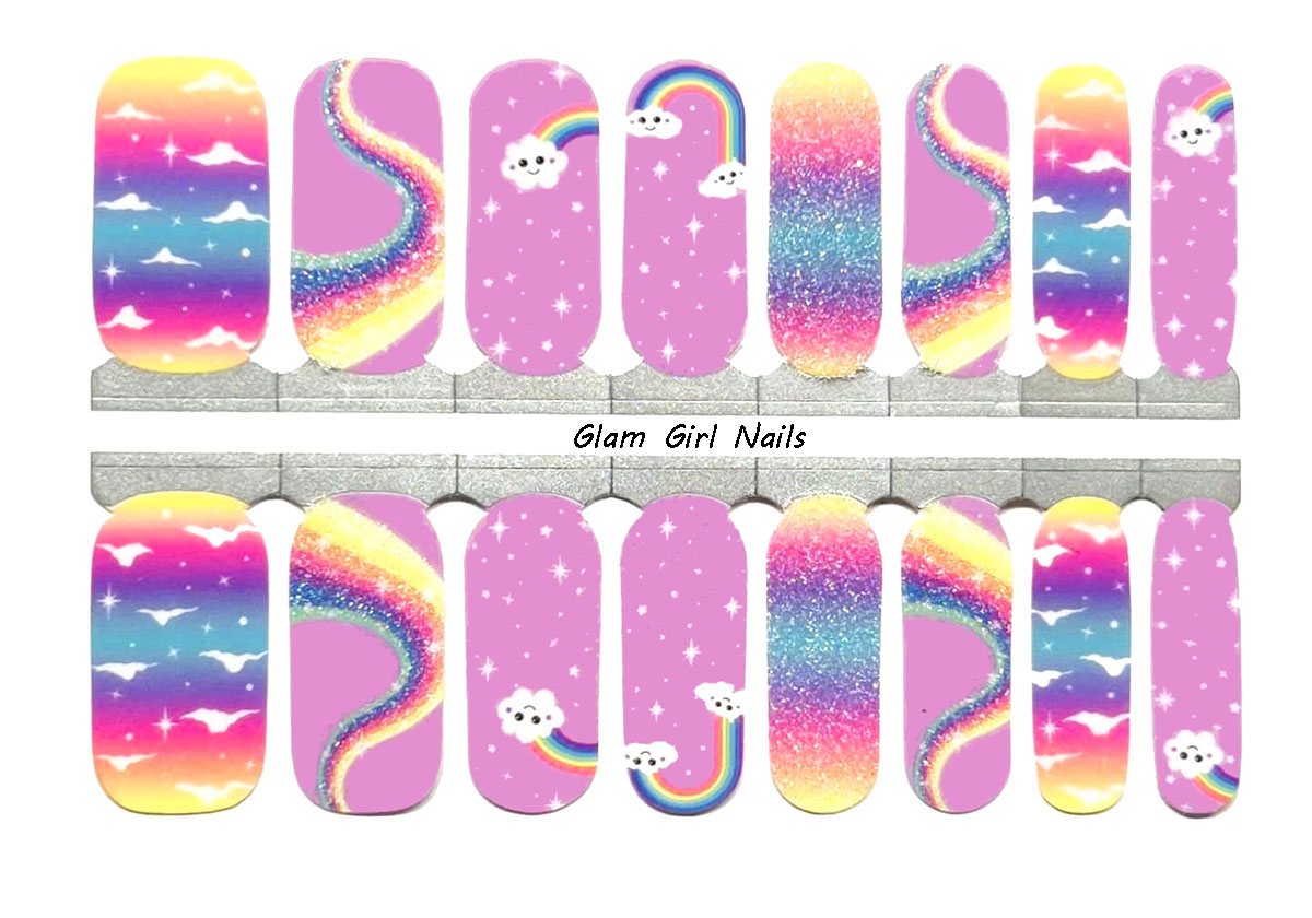 Happy Days Nail Polish Wraps - Glam Girl Nails