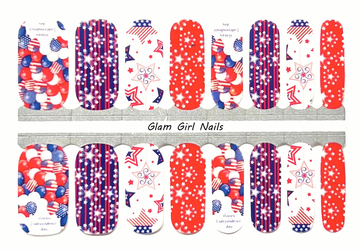 Independence Day Parade Nail Wraps - Glam Girl Nails