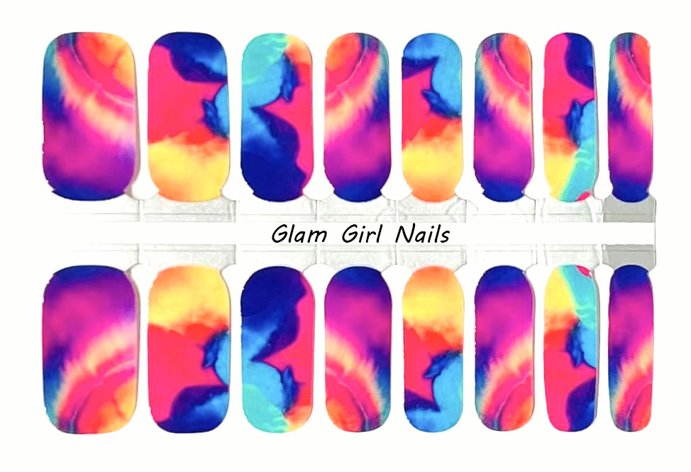 Color Splash Nail Polish Wraps - Glam Girl Nails